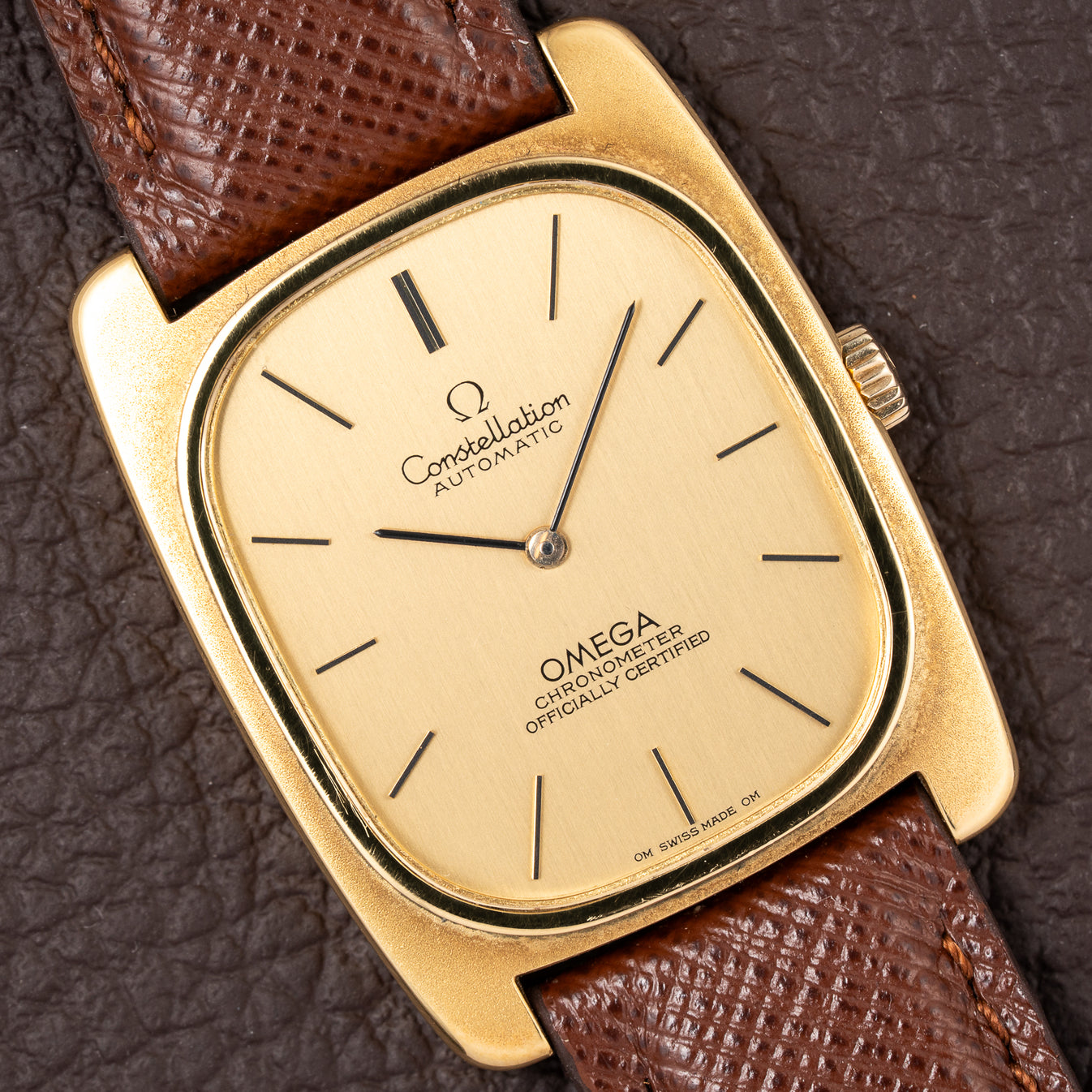 Omega Constellation Ellipse Oval Automatic OM Dial 18K Yellow Gold Ref ...