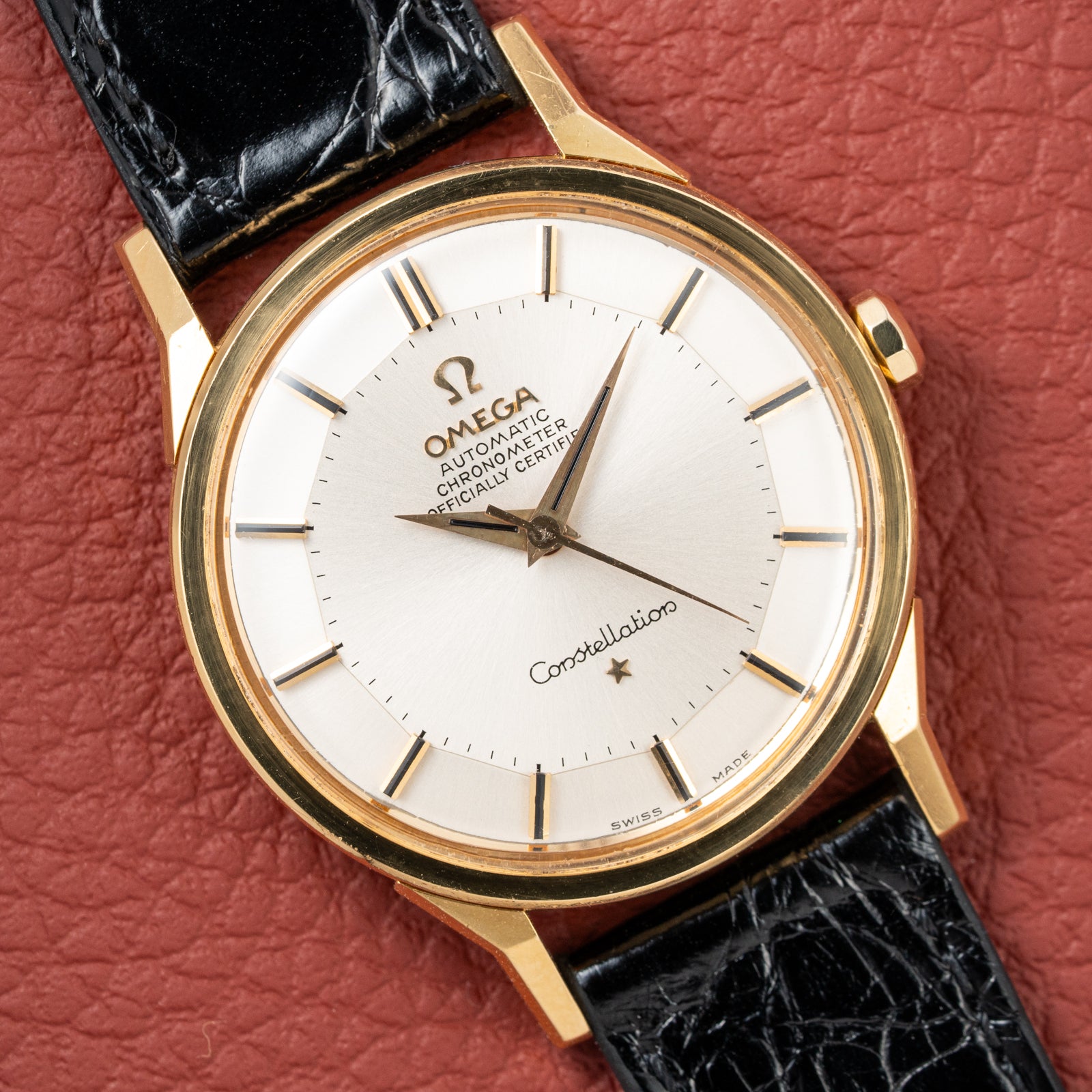 Omega Constellation Automatic Pie Pan Dog Leg 18K Gold Ref. 167.005 fr – Le Petit Suisse