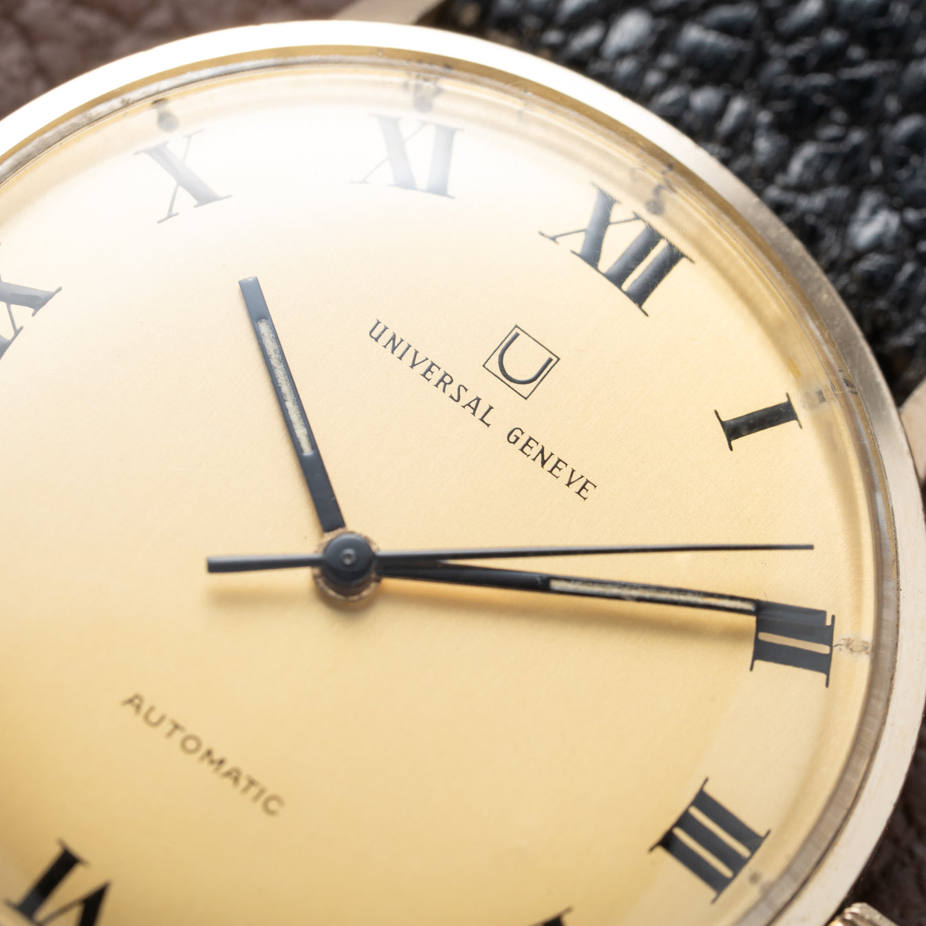 Universal Genève Automatic ‘Super Microrotor’ Roman Dial 10K Gold Fill ...