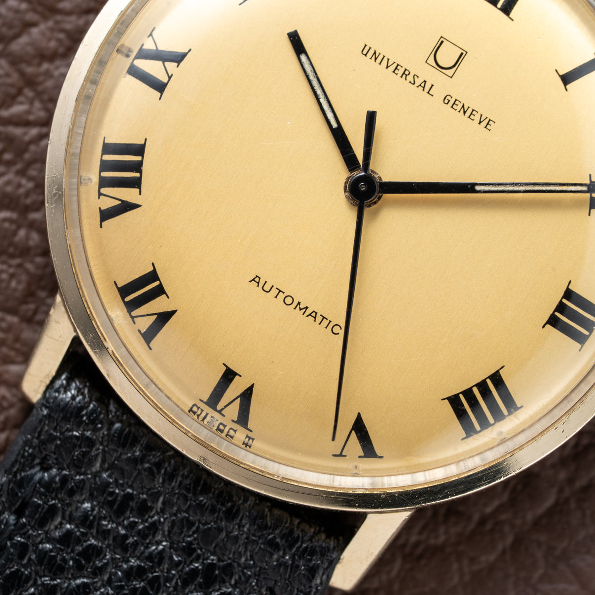 Universal Genève Automatic ‘Super Microrotor’ Roman Dial 10K Gold Fill ...