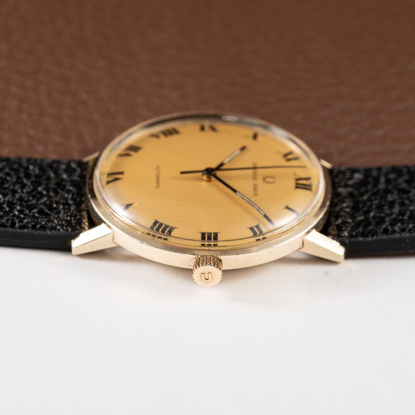 Universal Genève Automatic ‘Super Microrotor’ Roman Dial 10K Gold Fill ...