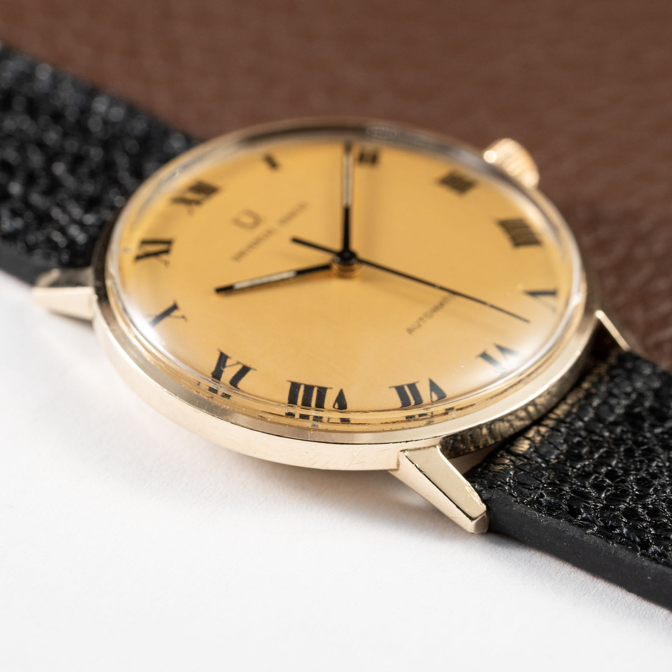 Universal Genève Automatic ‘Super Microrotor’ Roman Dial 10K Gold Fill ...
